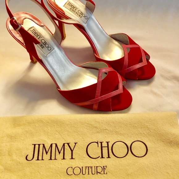 Jimmy Choo Couture | Shoes | Jimmy Choo Couture Red Pink Handmade By ...